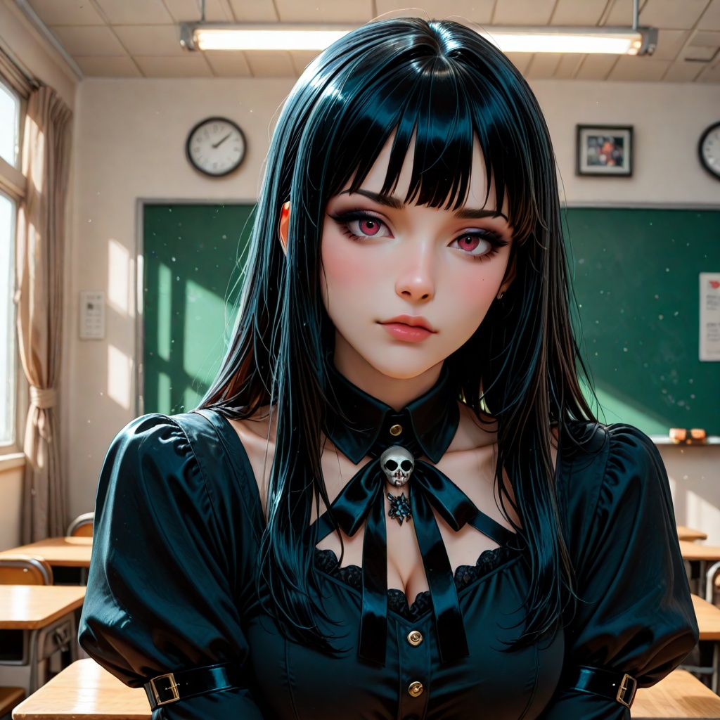 NSFW AI Chat with Goth Classmate - JuicyChat.AI